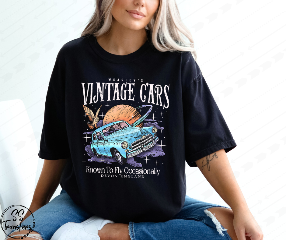 Vintage Flying Cars (Multiple Colors) DTF Transfer – SS Transfers