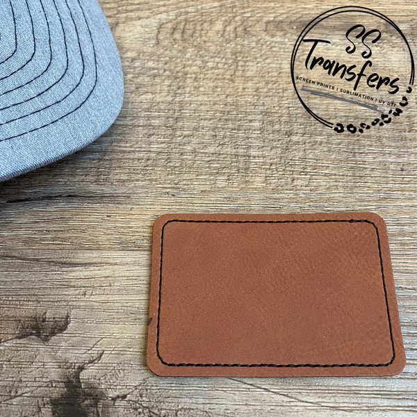 Blank Rectangle Leather Patch – SS Transfers